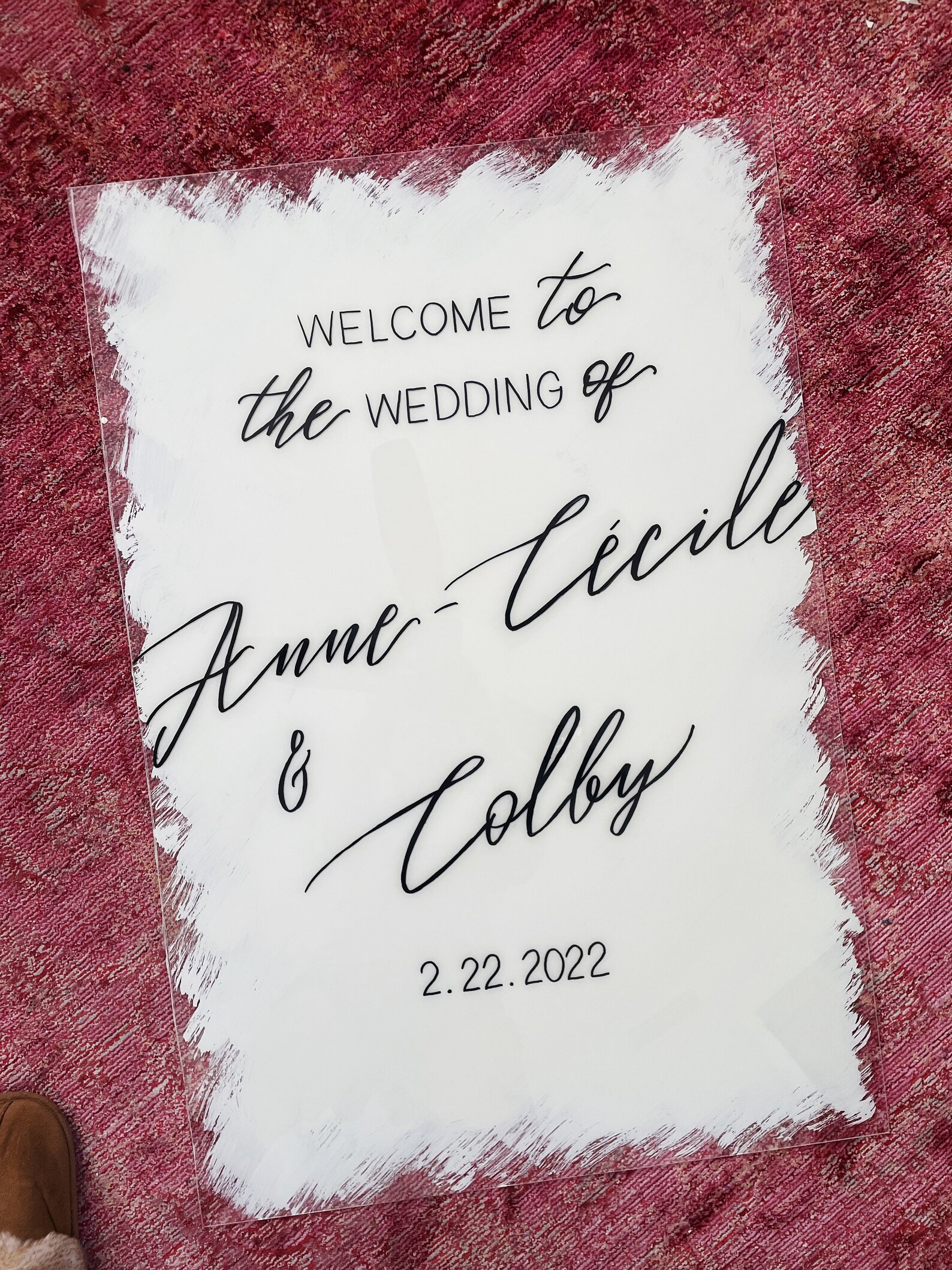 Acrylic Calligraphy Wedding Welcome Sign Acrylic Wedding | Etsy