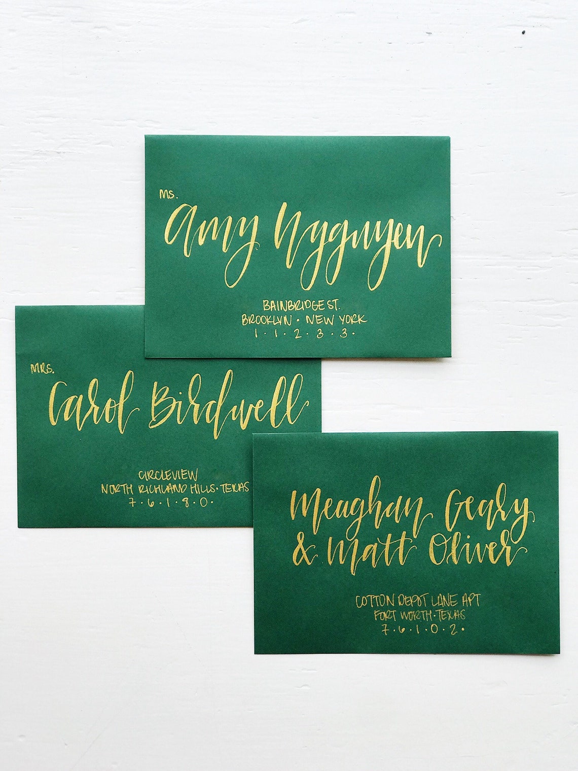 Handwritten Calligraphy Envelope Addressing - Calligraphy Wedding ...