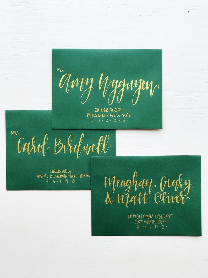 Handwritten Calligraphy Envelope Addressing - Calligraphy Wedding Invitation Envelope Addressing ...