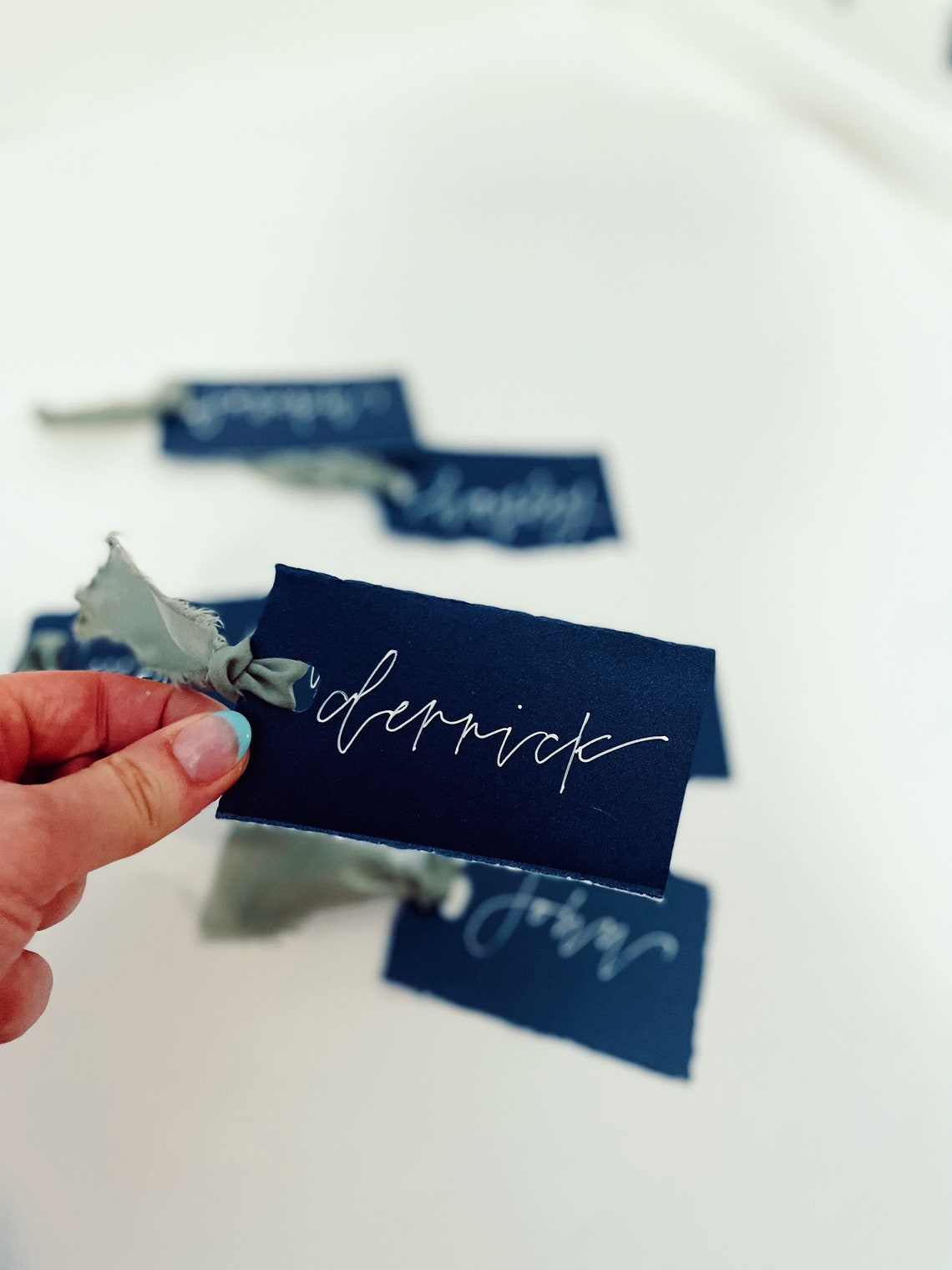 Navy Personalized Name Card Personalized Wedding Place Cards - Etsy