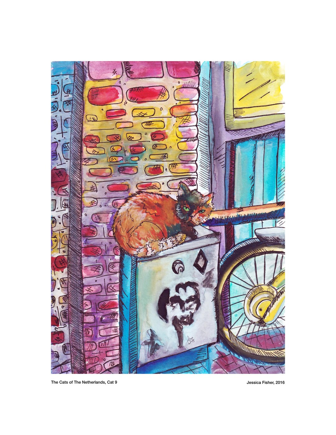 The Cats of the Netherlands - Cat #9 - Art Print 8.5x11 - Etsy
