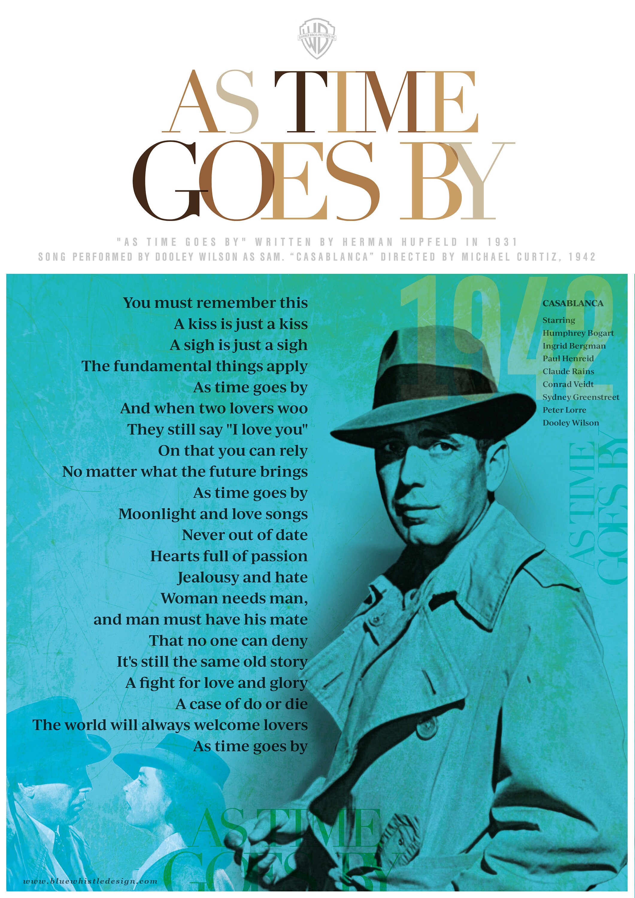 As Time Goes by - Lyrics, A3 Art Poster Print, Unframed - Etsy