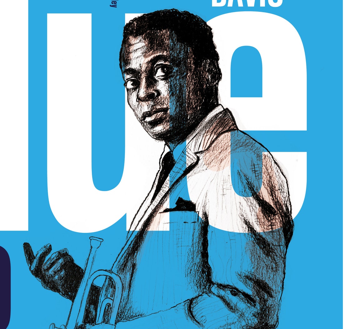 Miles Davis "kind of Blue", A3 Art Poster Print, Unframed - Etsy