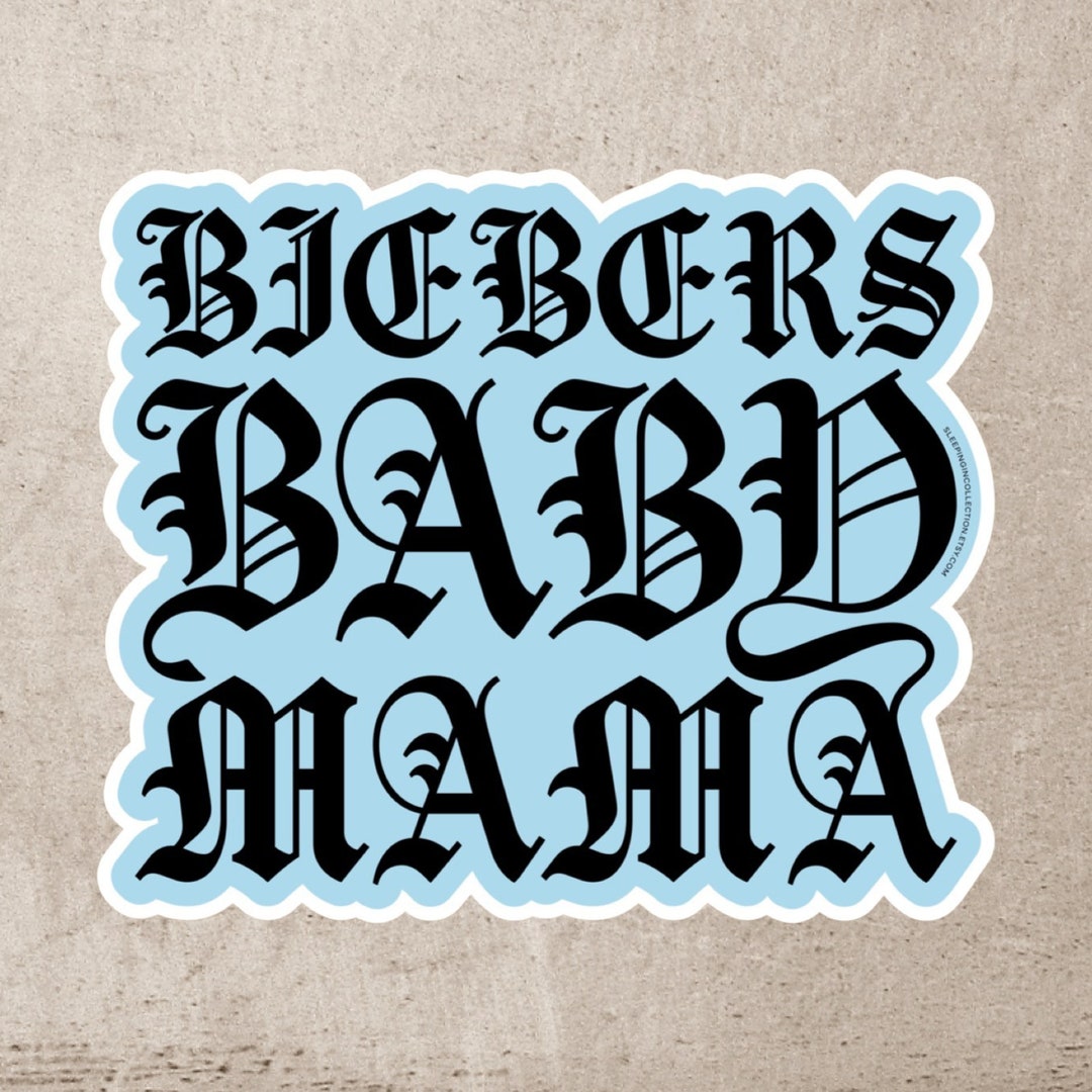 Trendy Biebers Baby Mama Viral Sticker, Gift for Mothers New Mom Mama ...