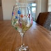 Pink Lady, Hand-painted Floral Wine Glass: Elegant Wildflower Glassware ...