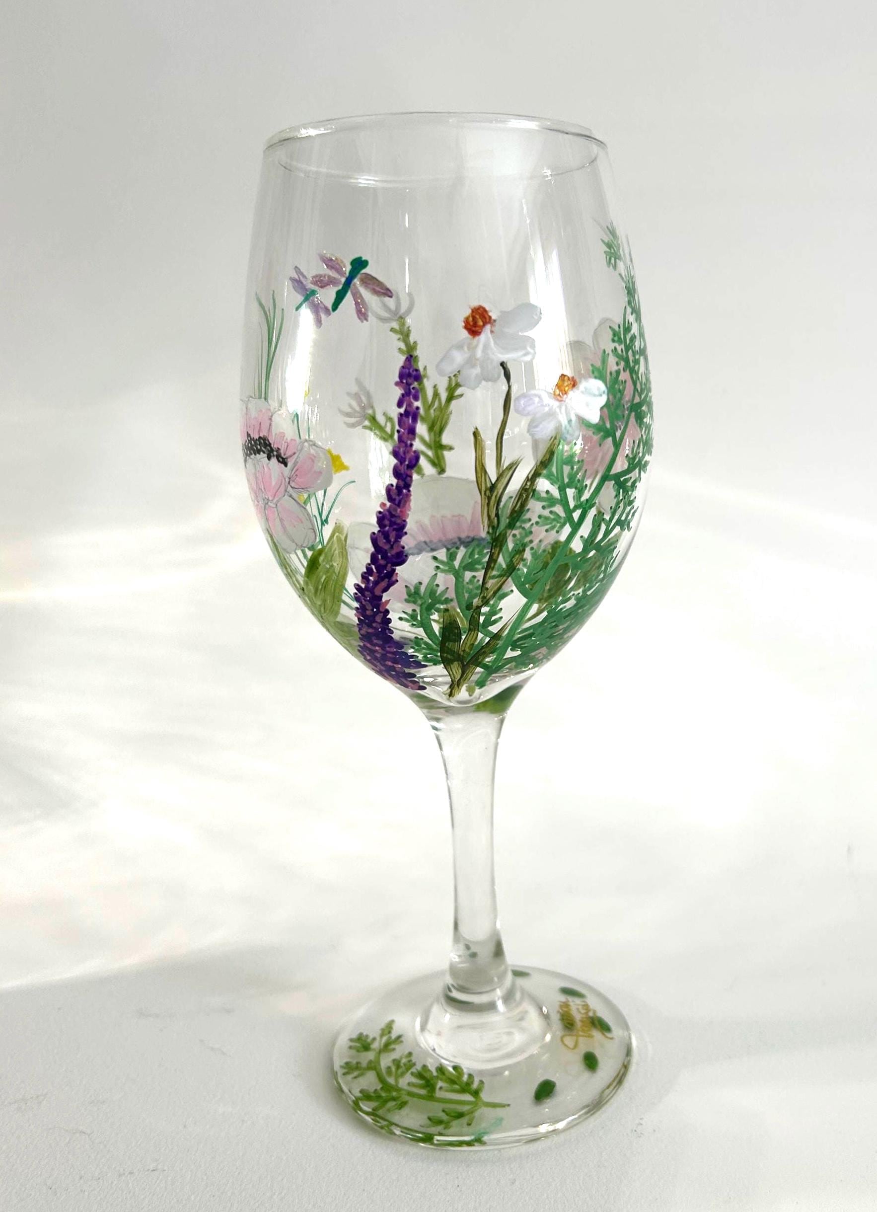 Hand-painted Wine Glasses, Personalized Wine Glasses, Hand-painted ...