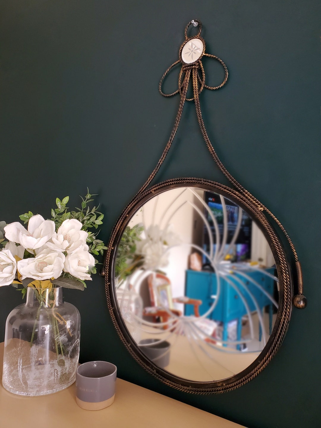 Regency Style Round Wall Mirror the Bassett Company - Etsy