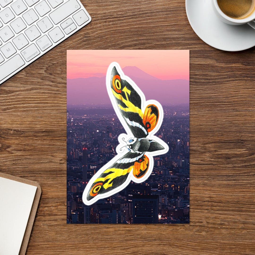Giant 8" Mothra Sticker - Etsy