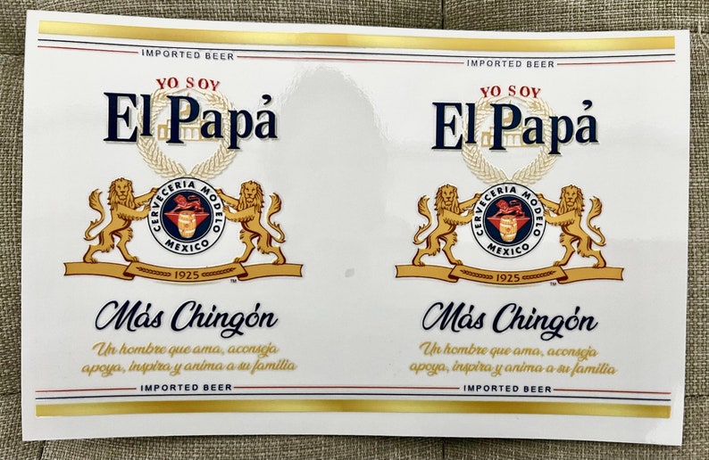 Modelo Beer Mug, El Papa Mas Chingon, Gift for Dad, Father’s Day ...