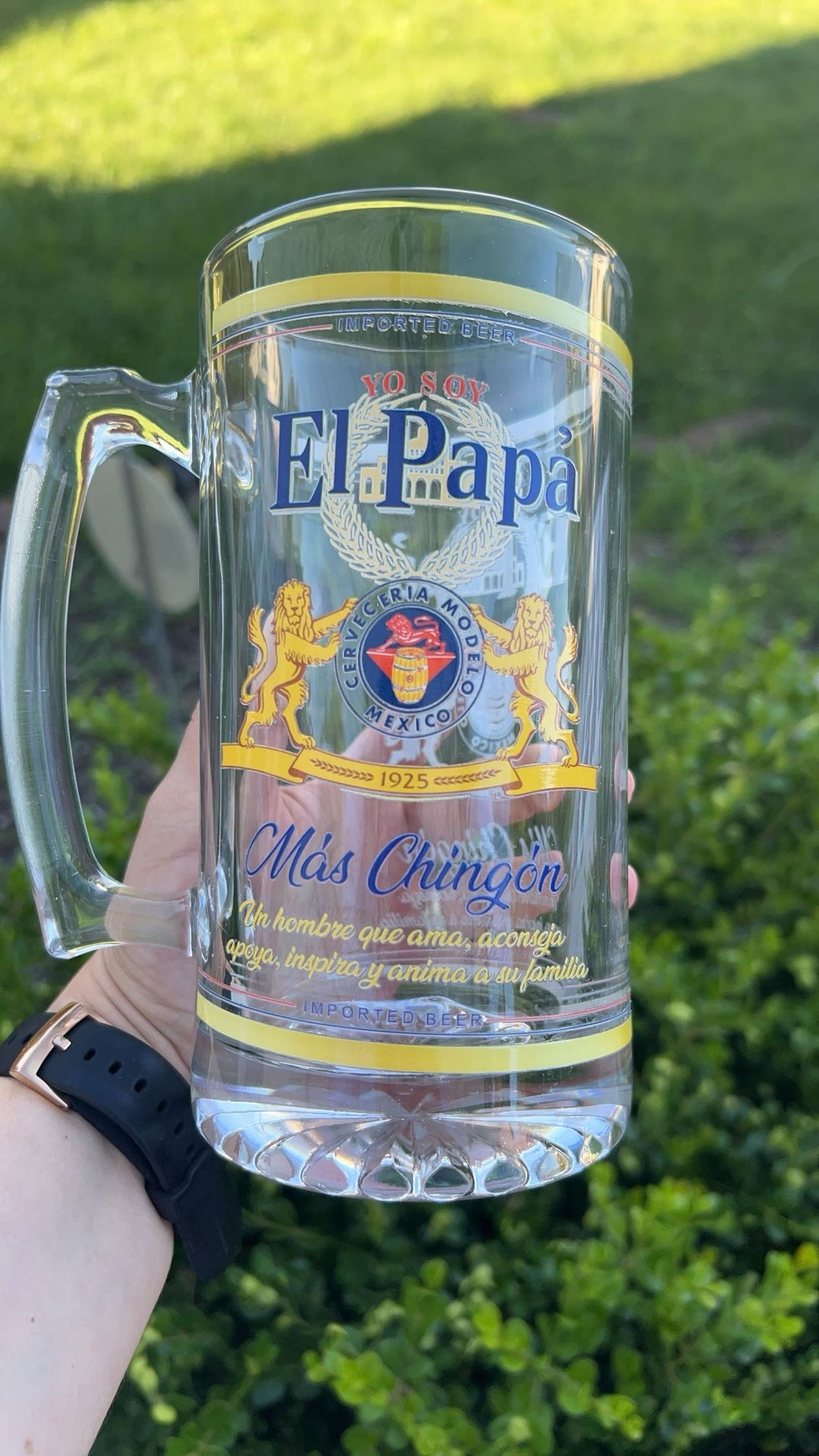 Modelo Beer Mug, El Papa Mas Chingon, Gift for Dad, Father’s Day ...