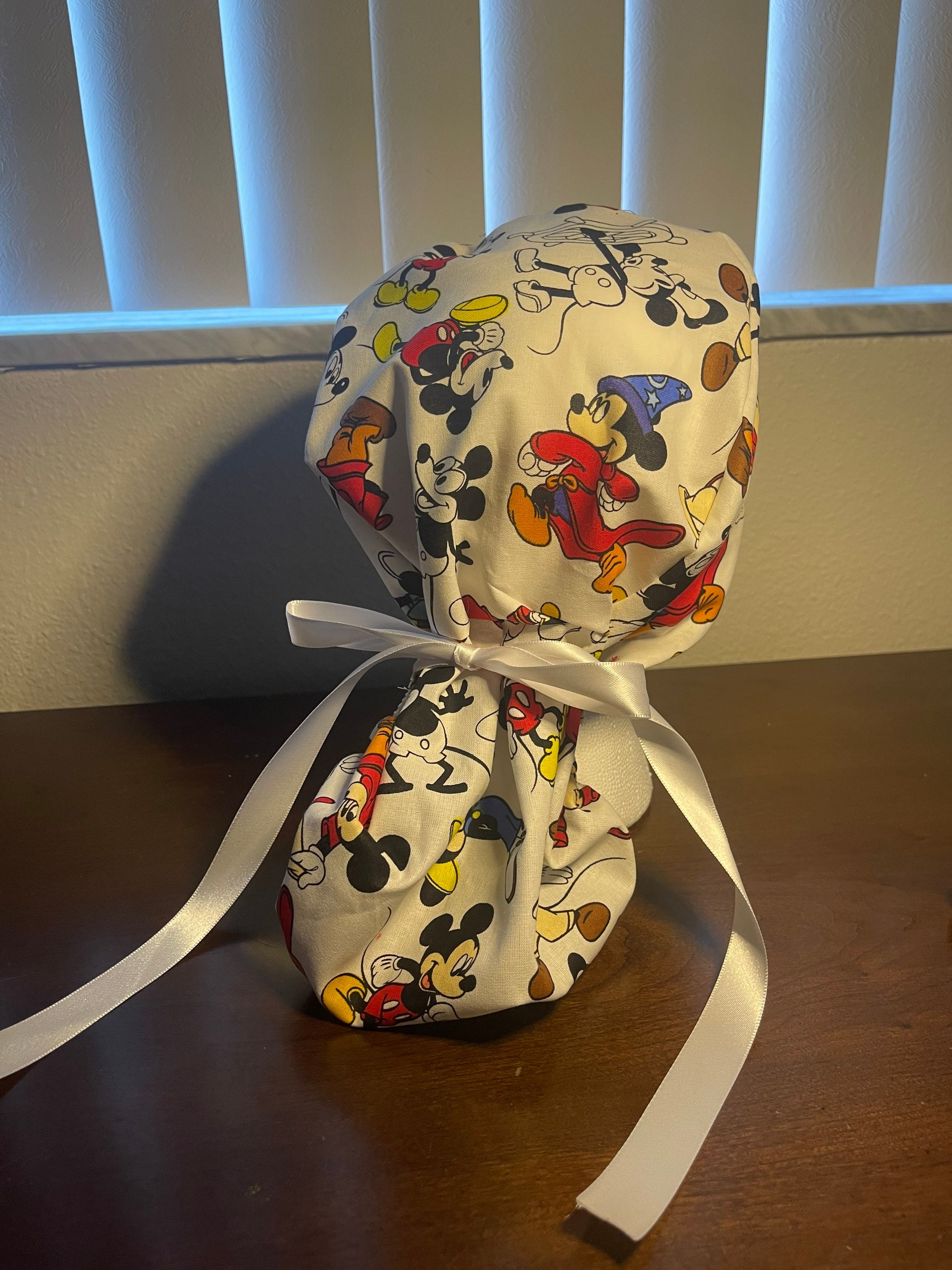 Generations of Mickey Mouse Ponytail Scrub Cap for Nurses - Etsy