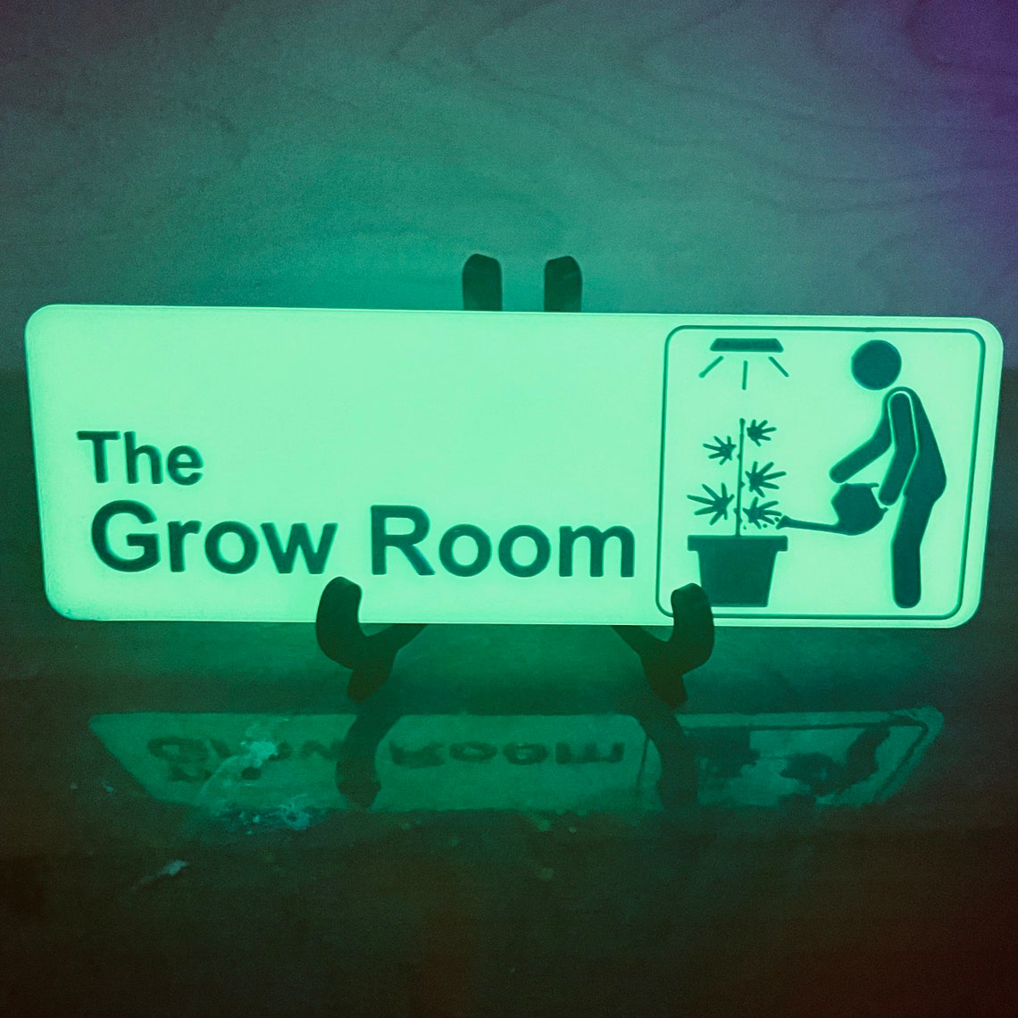 The Grow Room Sign - Glow in the Dark - Stoners Decor - Green Growers ...