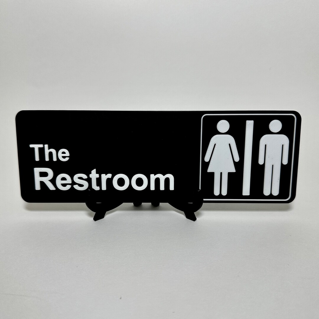 The Restroom Sign Bathroom Toilet Room Plaque - Etsy