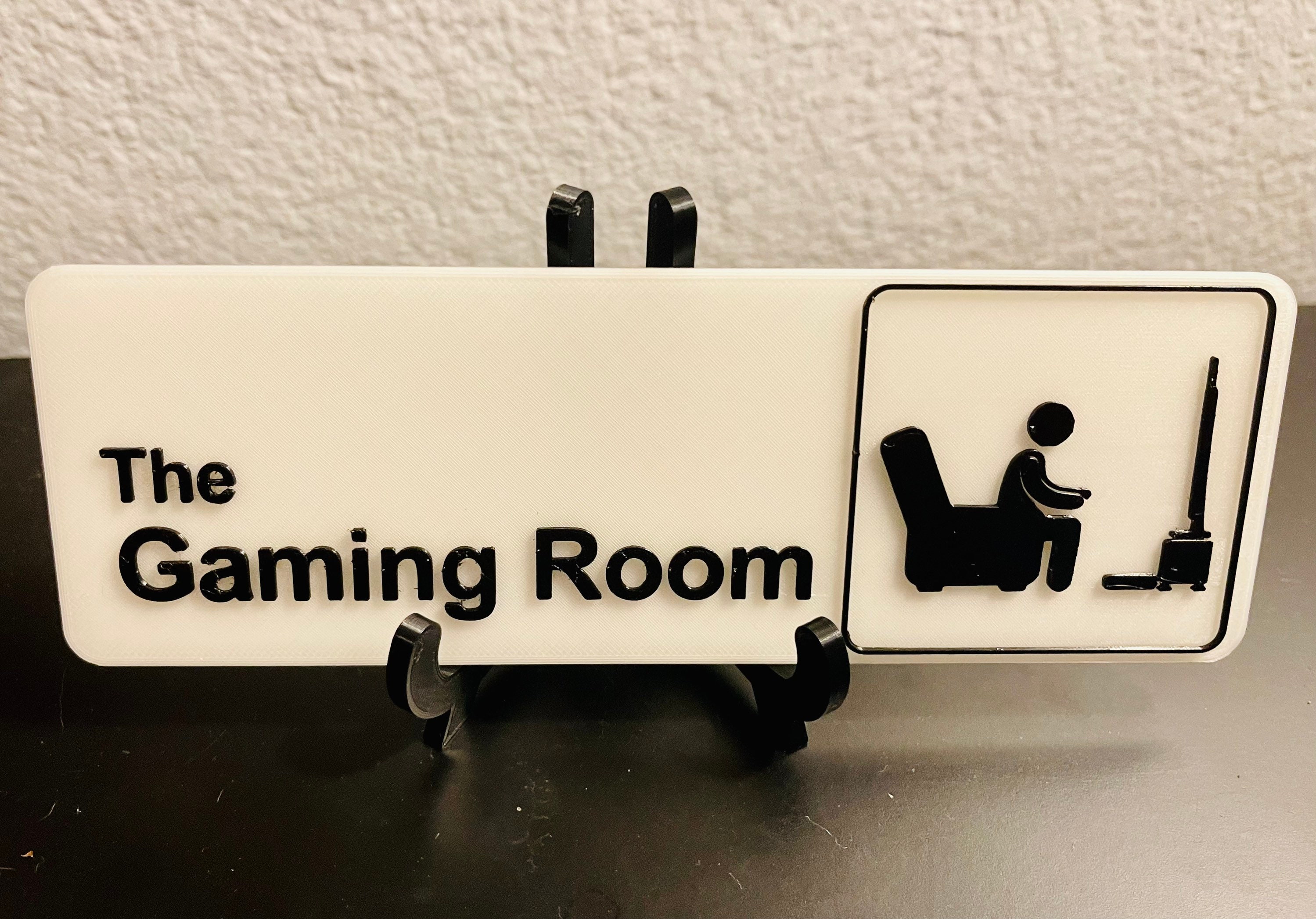 The Gaming Room Sign GLOW IN the DARK Gamer Plaque - Etsy