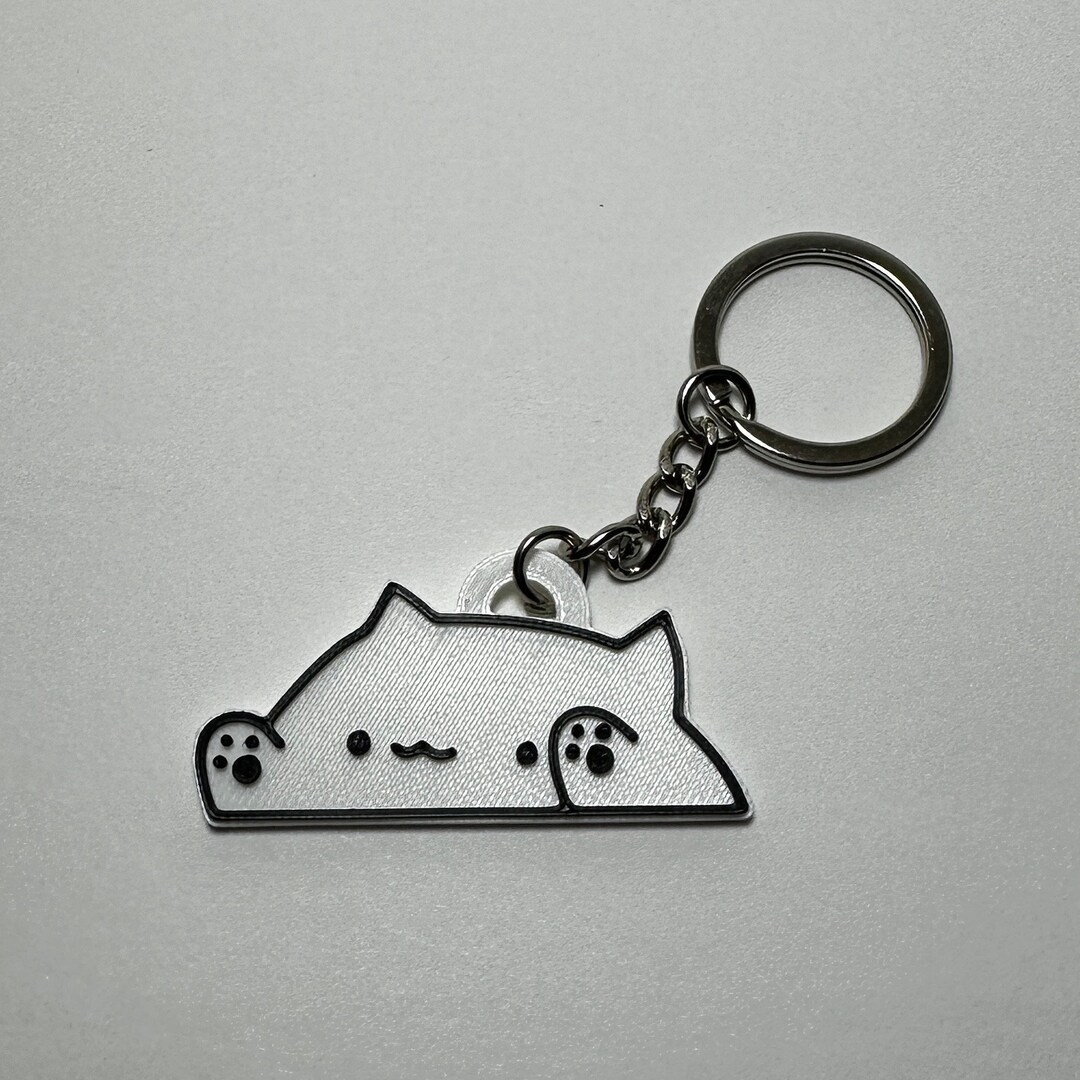 Bongo Cat Meme-chain Meme Keychain Gift - Etsy