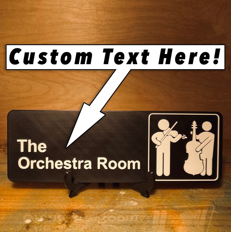 The Orchestra Room Sign Personalized Text Symphony | Etsy