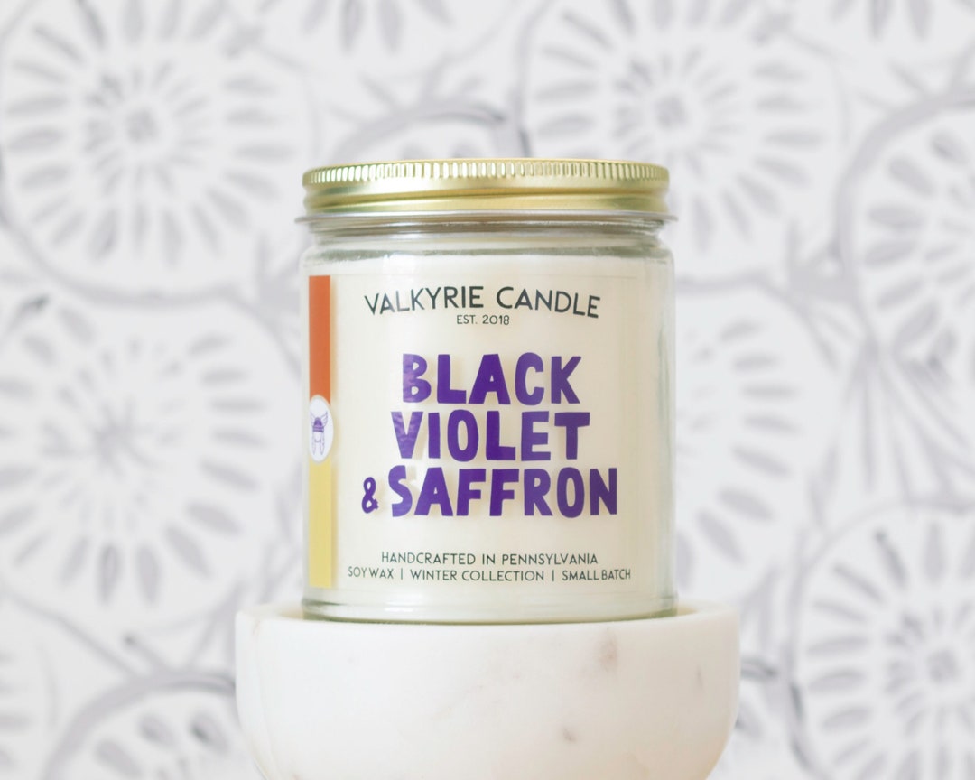 Black Violet + Saffron Candle | Winter Collection - Etsy