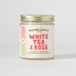 White Tea & Rose Candle - Etsy