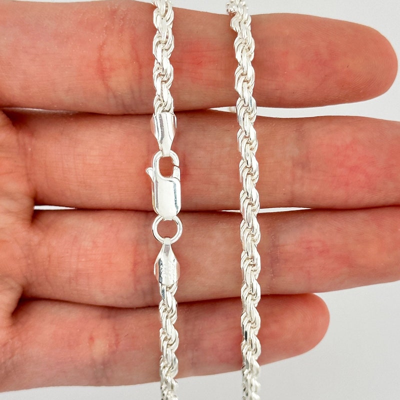 Silver Rope Chain - Etsy