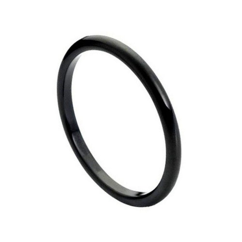 Thin Black Stacking Ring 2mm Thin Ring Minimalist Ring - Etsy