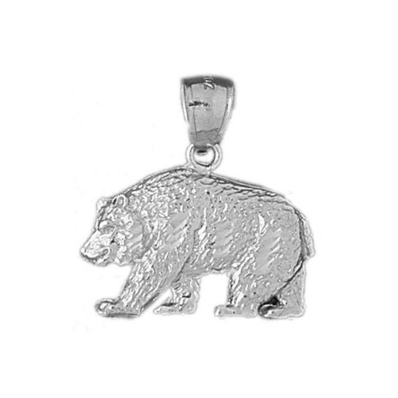 Sterling Silver Bear Charm 925 Silver Bear Pendant Silver Bears Jewelry ...