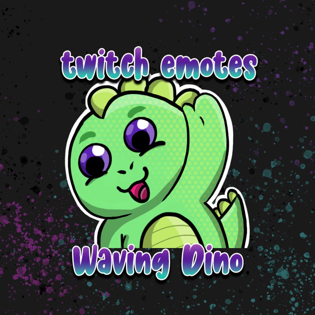 Waving Dino Twitch Emote - Etsy