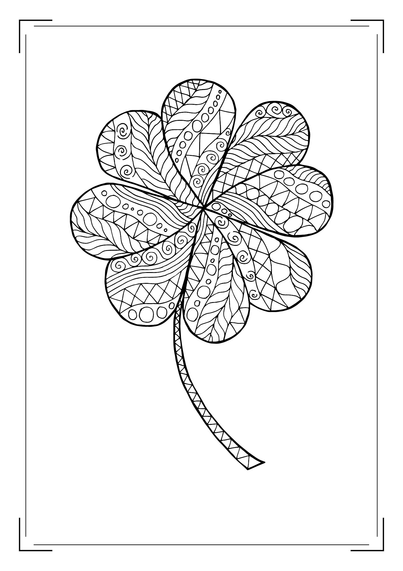 Coloring Page | St. Patrick's Day | Shamrock | Rainbow | Kids Coloring ...