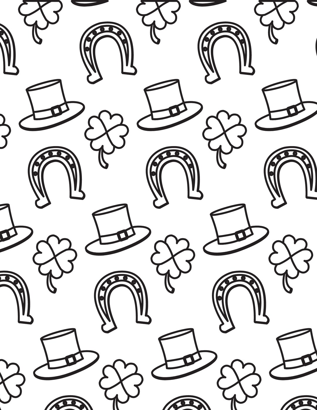 Coloring Page | St. Patrick's Day | Shamrock | Rainbow | Kids Coloring ...