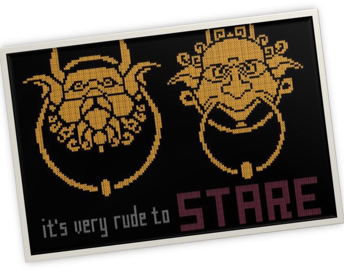 Labyrinth Movie Door Knockers Cross Stitch Pattern - Downloadable PDF ...