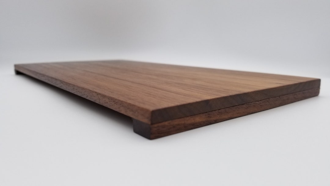 Walnut Raised Tray Art Stand Wood Riser Minimalist Design Hardwood 5 ...
