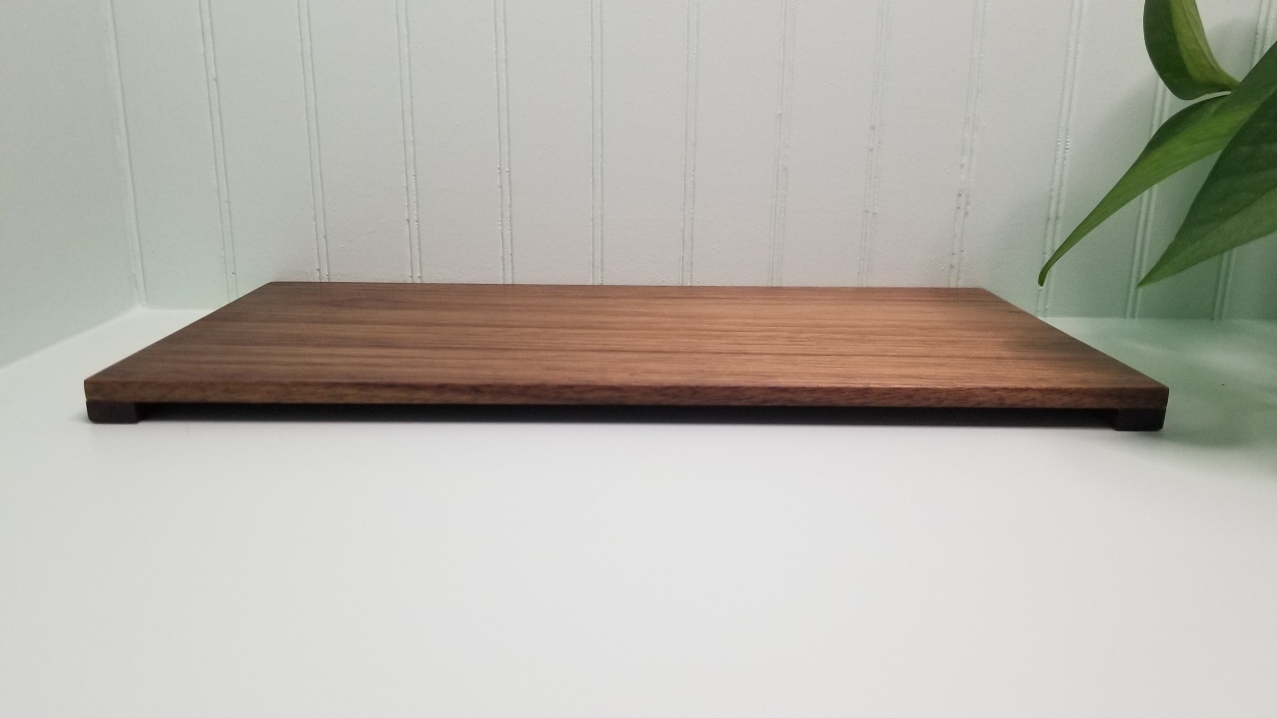 Walnut Raised Tray Art Stand Wood Riser Minimalist Design Hardwood 5 ...