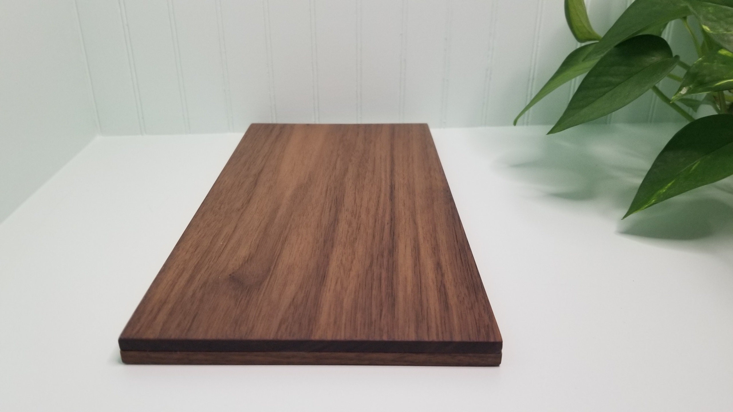 Walnut Raised Tray Art Stand Wood Riser Minimalist Design Hardwood 5 ...