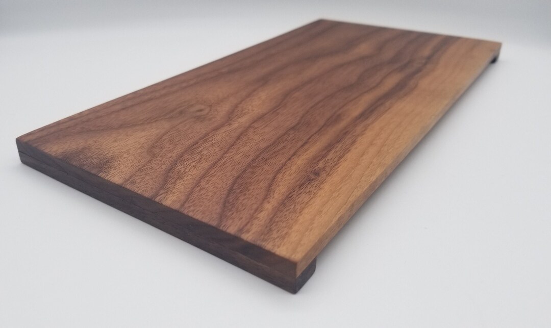Walnut Raised Tray Art Stand Wood Riser Minimalist Design Hardwood 5 ...