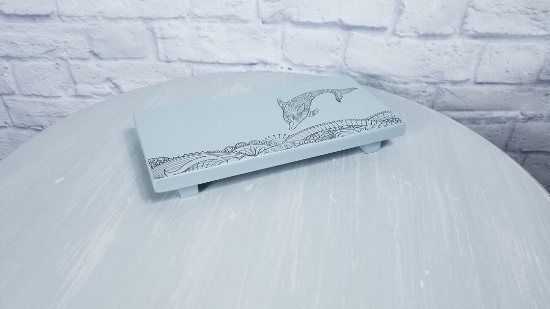 Dolphin Mandala Yoga Meditation Prayer Altar Small Table, Raised Tray ...