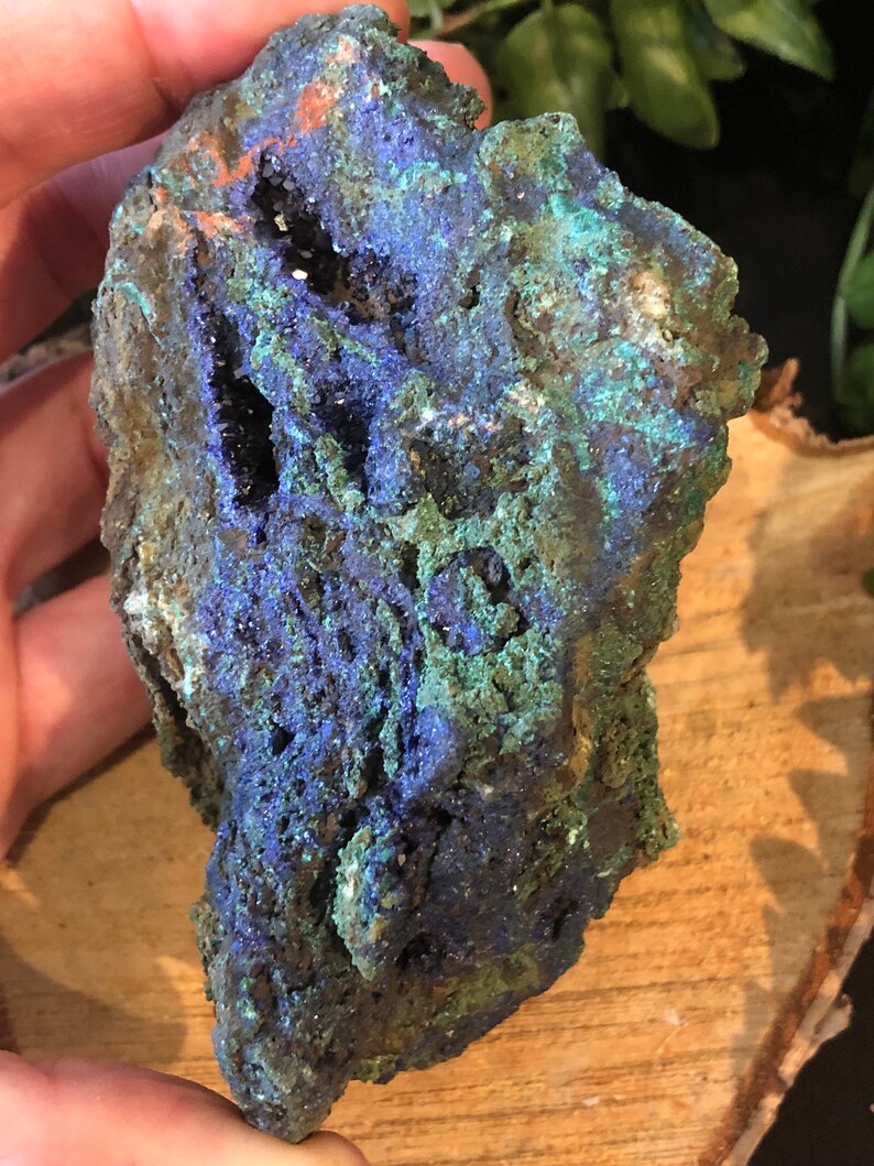 Azurite Azurite Cluster With Malachite on Matrix Crystals Rock and ...