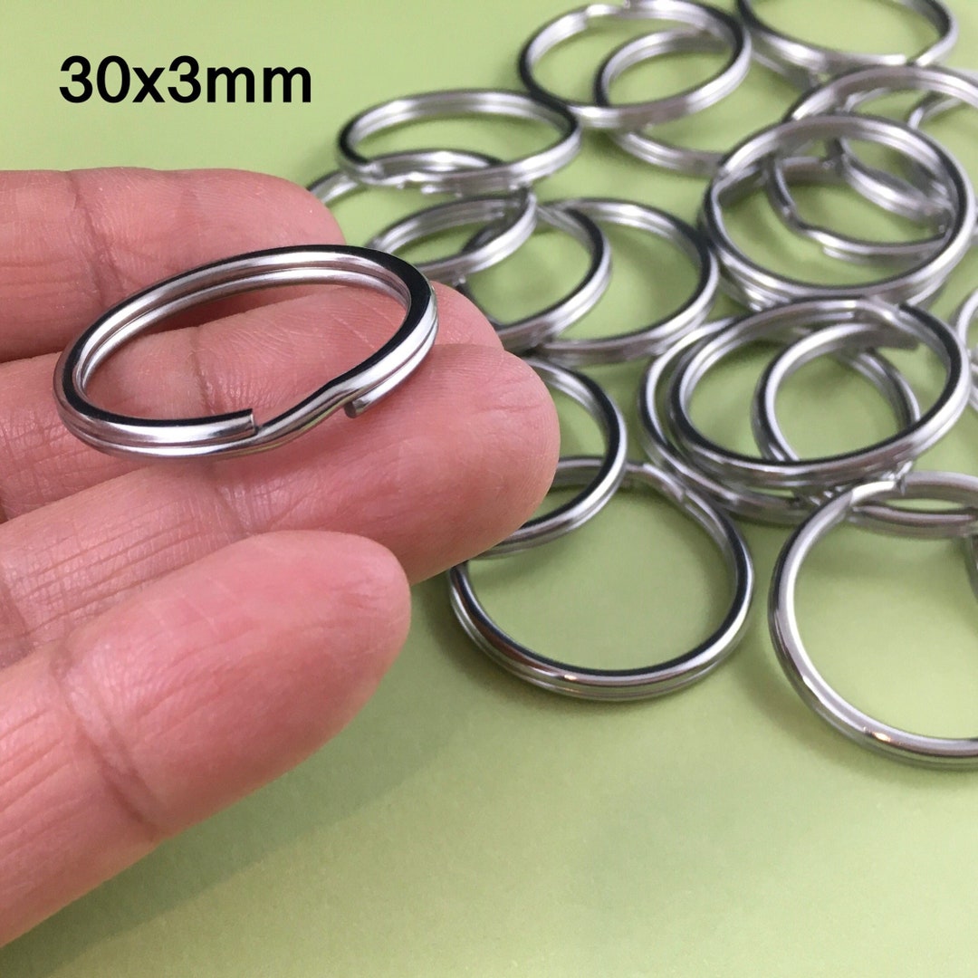 30x3mm Stainless Steel Split Rings, Double Loop Rings, Keychains ...