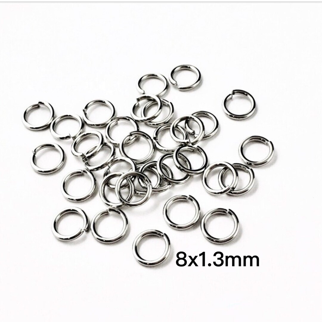 8x1.3mm Stainless Steel Jump Rings, Heavy Duty Jump Rings, 16 Gauge ...