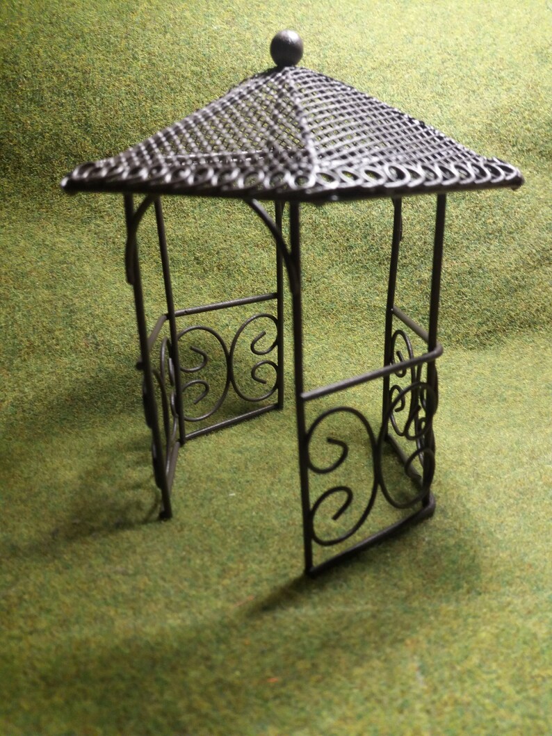 Mini Garten Metall Pavillon Garten Miniaturen braun oder - Etsy.de