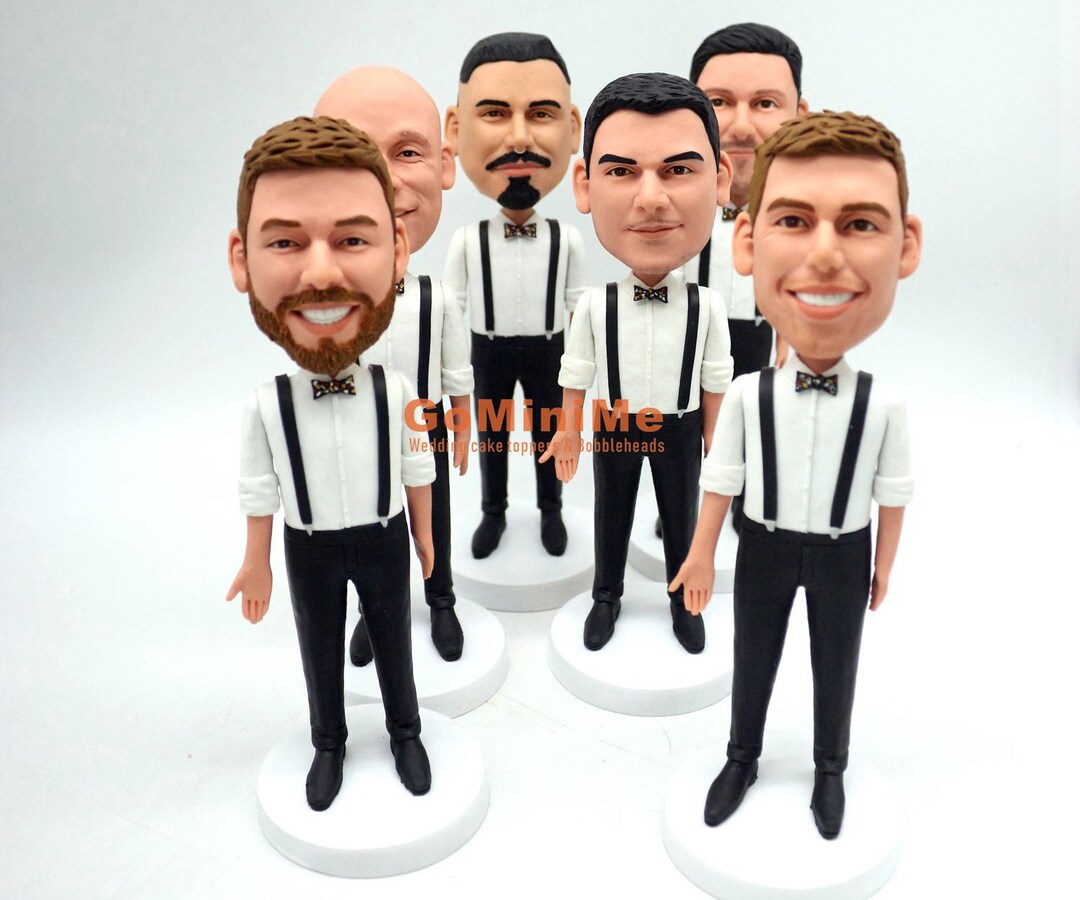 Unique Groomsmen Gift 1-15 Groomsman Bobble Head Best Men Bobbleheads ...