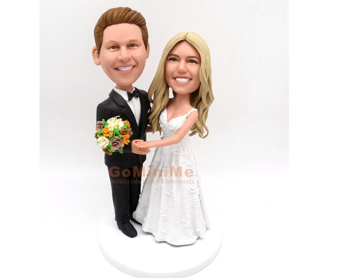 Wedding Topper Cake Toppers Wedding Bobblehead Custom Cake Topper ...