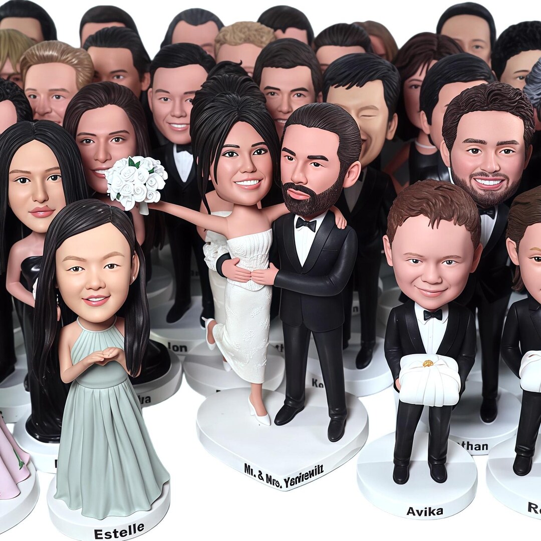 Custom Wedding Bobbleheads for Groomsmen, Bridesmaids, Ring Bearer ...