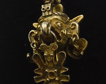 Gold Aztec Pendant - Etsy