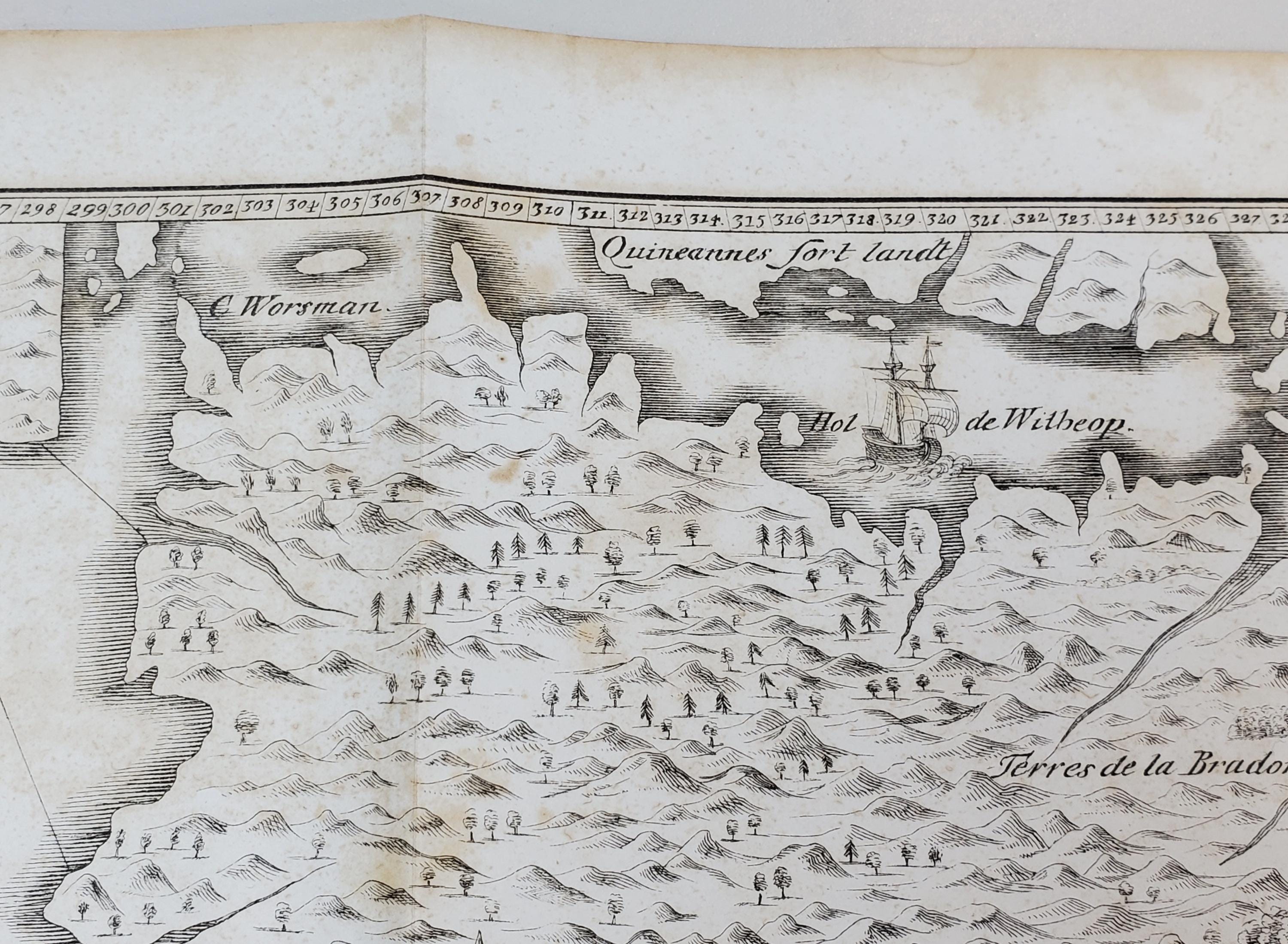 Antique "champlain's Map of New France 1632" 1850 Facsimile - Etsy