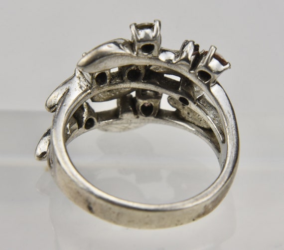 Sterling Silver Colored Stone Family Tree Ring - Gem