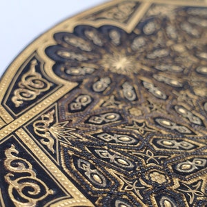 Vintage Metal Stunning Carved Designs Dish - Etsy