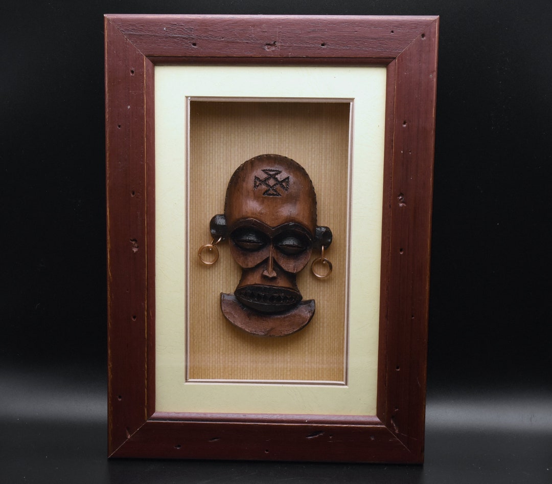 Decorative Carved Mask Shadow Box Wall Art - Etsy