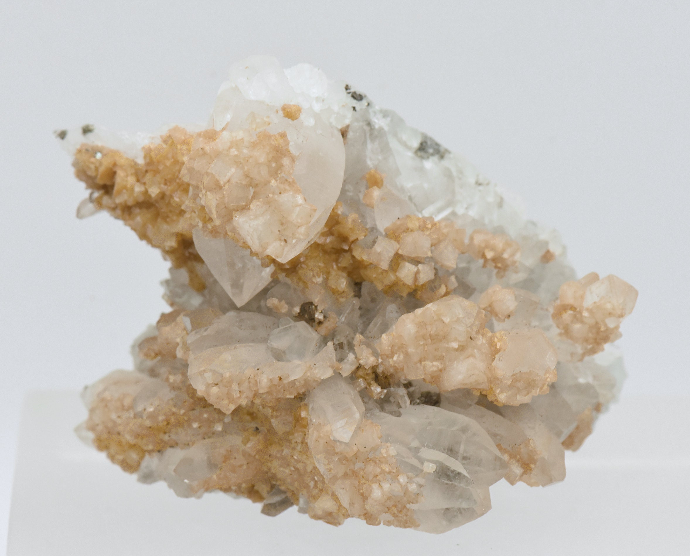 Siderite on Quartz Crystal Cluster Mineral Specimen - Romania - Etsy