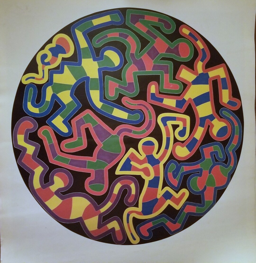 Keith Haring - "monkey Puzzle, November 17, 1988" Vintage Unframed ...