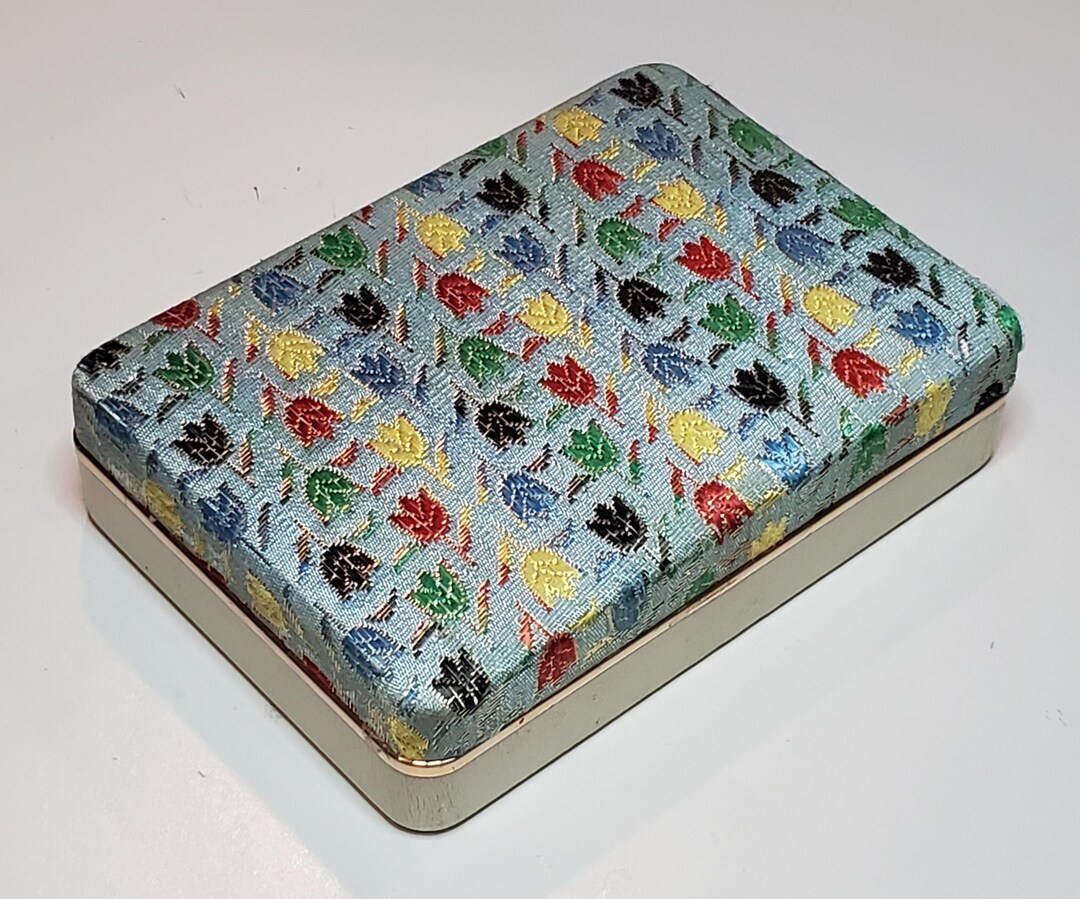 Vintage Embroidered Top Hinged Jewelry Box - Etsy