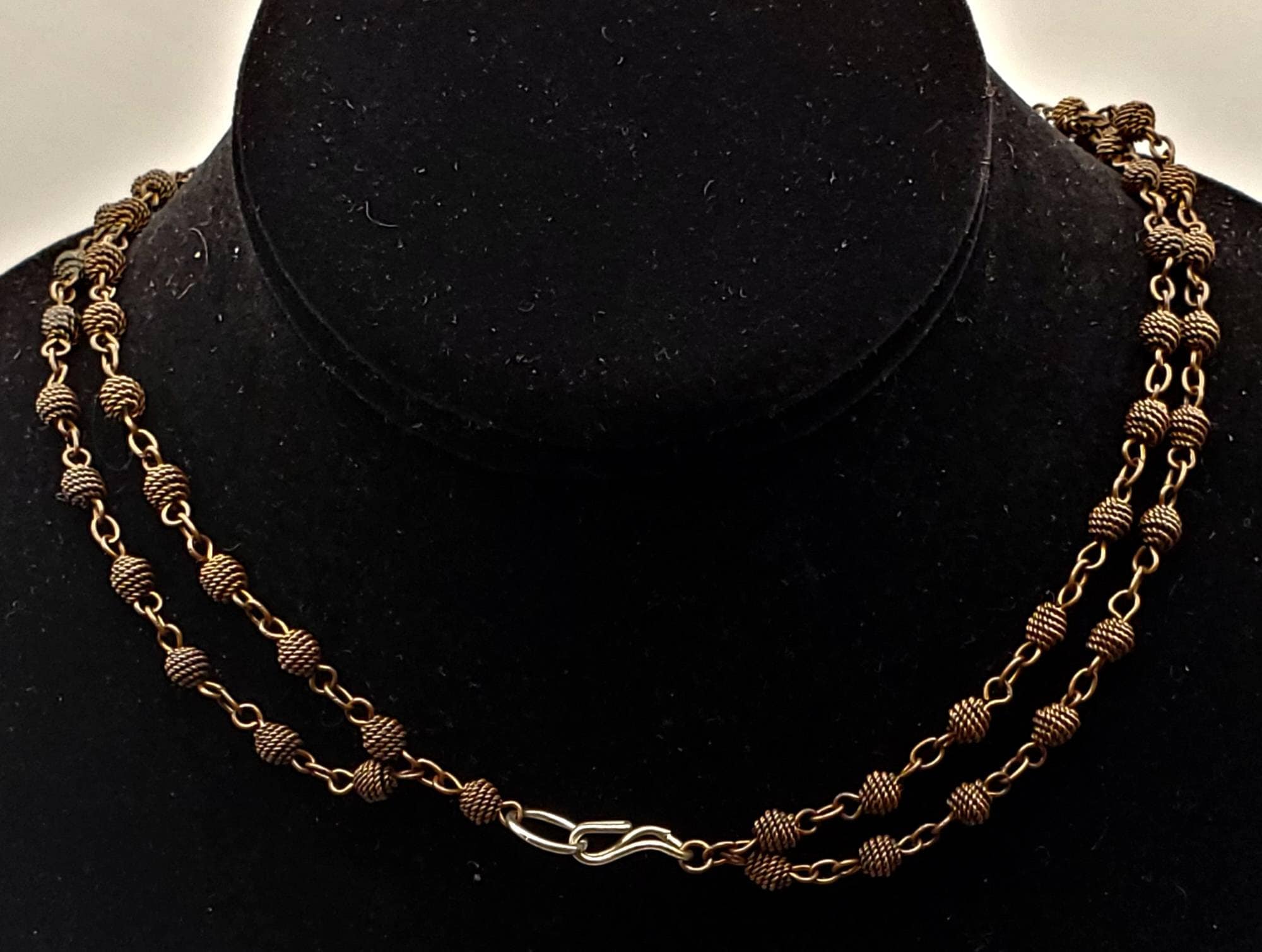 Vintage Copper Double Strand Chain With Copper Pendant Necklace - 20 ...